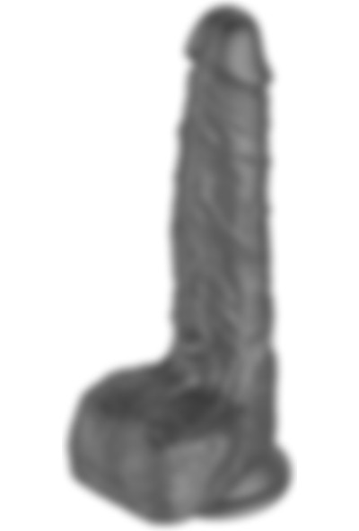 Testisli Realistik Siyah Dildo 19 cm