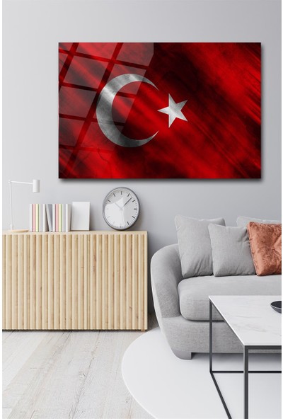 Sio Glass Türk Bayrağı Cam Tablo