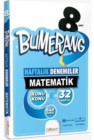 Gün&ay Yayınları Bumerang 32 Haftalık Matematik Denemeleri Gün&ay Yayınları Bumerang 32 Haftalık Matematik Denemeleri