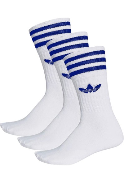Adidas Unisex Mavi Beyaz Spor - Tenis Çorap Seti - 3'lü