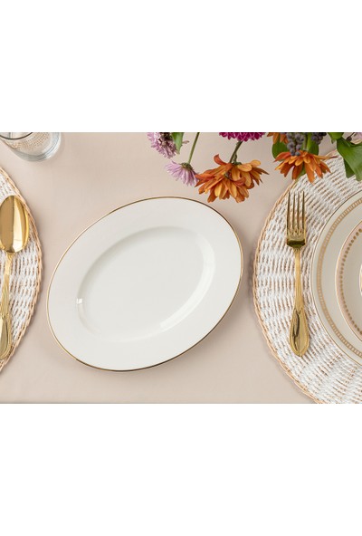 English Home Galia Butterfly Bone Porselen Kayık Tabak 25 cm Gold English Home Galia Butterfly Bone Porselen Kayık Tabak 25 cm Gold