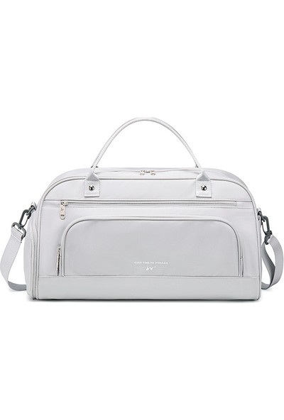 Only Ly Seyahat Çantası Büyük Kapasiteli Islak ve Kuru Ayırma Çift Kullanımlı Çanta-Siyah (Yurt Dışından)