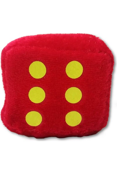 Adamarsshop Peluş Zar Araba Süsü - Dekorasyon ve Süsleme Ürünü - 6 cm