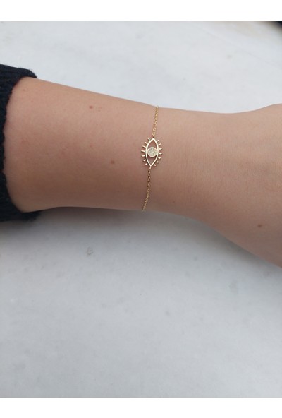 Noia Silver Gold Zirkon Taşlı Göz Bileklik Noia Silver Gold Zirkon Taşlı Göz Bileklik