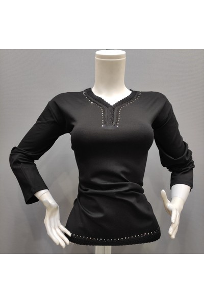 Moda Minar Modaminar Kışlık Nergis Triko Kumaş Anne Bluz