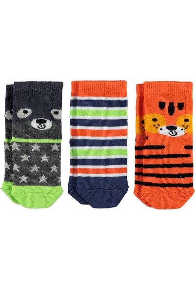 Civil Baby Erkek Bebek 3'lü Çorap Set 0-12 Ay Lacivert Civil Baby Erkek Bebek 3'lü Çorap Set 0-12 Ay Lacivert