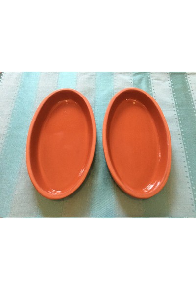 Goffin 2'li Içi Sırlı Orta Boy Oval Güveç Tava 29 cm Goffin 2'li Içi Sırlı Orta Boy Oval Güveç Tava 29 cm