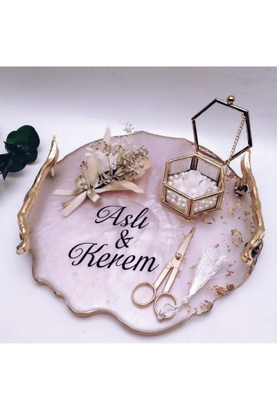 Naciden Epoksi Söz Nişan Tepsisi Naciden Epoksi Söz Nişan Tepsisi