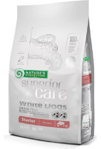 Natures Protection Nature's Protection Superior Care White Dogs Tahılsız Somunlu Yavru Köpek Maması 1,5 kg Natures Protection Nature's Protection Superior Care White Dogs Tahılsız Somunlu Yavru Köpek Maması 1,5 kg