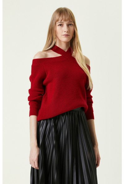 Network Basic Fit Kırmızı Kazak