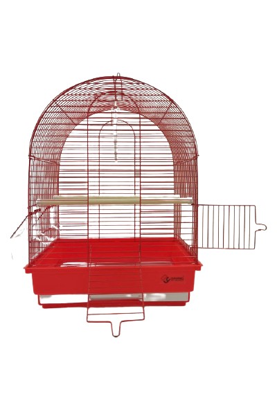 Dayang Iki Kapılı Davul Kafes 35 x 28 x 46 cm Kırmızı