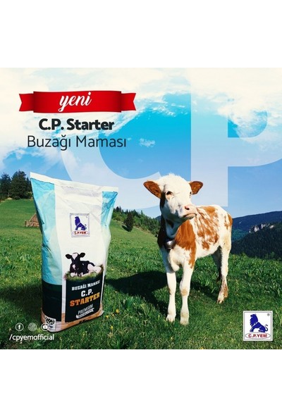 Cp Starter Buzağı Maması 25KG Yüksek Proteinli Cp Starter Buzağı Maması 25KG Yüksek Proteinli
