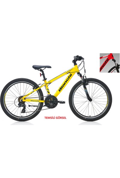 Bianchi 24J Bianchi Aspıd 24 Dağ Bisikleti - Kırmızı-Siyah-Beyaz - 32
