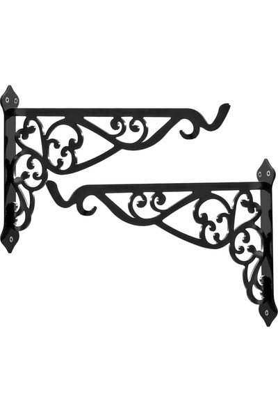 F Fityle 2 Adet Asılı Bitkiler Braketi Ferforje Çiçek Sepeti Saksı Için Standı 33X24 cm (Yurt Dışından) F Fityle 2 Adet Asılı Bitkiler Braketi Ferforje Çiçek Sepeti Saksı Için Standı 33X24 cm (Yurt Dışından)