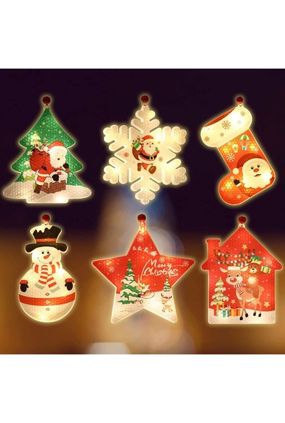 Brightest Star 6 Adet LED Noel Baba/geyik/yılbaşı Ağacı Dekorasyonu (Yurt Dışından)