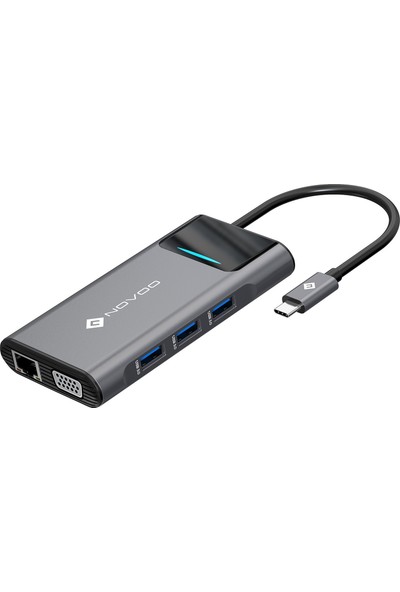 Novoo 9 In 1 Macbook Type C Hub Çevirici Dönüştürücü