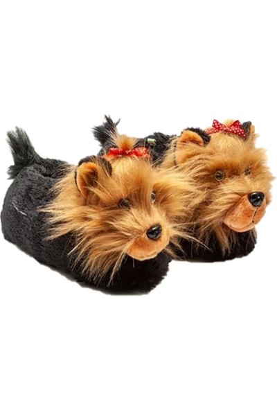 Twigy YY0305 Tw Terrier Siyah Hayvan Figürlü Kadın Panduf