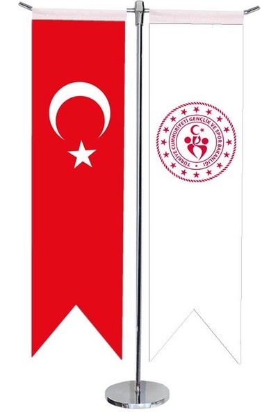 Saturndesign Masaüstü Kırlangıç Gençlik ve Spor Bakanlığı + Türk Bayrağı + Krom T Direk Masa Bayrak Seti Saturndesign Masaüstü Kırlangıç Gençlik ve Spor Bakanlığı + Türk Bayrağı + Krom T Direk Masa Bayrak Seti