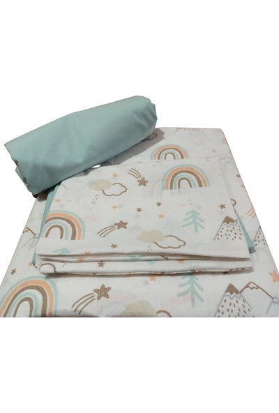 Soft Bunny Gökkuşağı Desenli Bebek Nevresim Takımı Soft Bunny Gökkuşağı Desenli Bebek Nevresim Takımı
