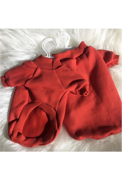 Pet Sucre Kedi Köpek İçi Polarlı Sweat M Kırmızı Pet Sucre Kedi Köpek İçi Polarlı Sweat M Kırmızı