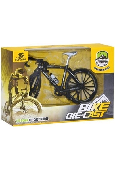 SmartFox Minyatür Metal Dağ Bisiklet 1:10 0818-4A Siyah