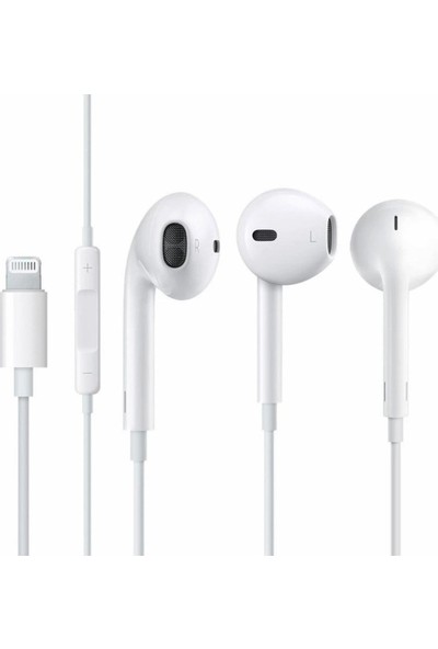 Ebotek Apple İphone 7 8 Plus X Xr Xs 11 12 13 Pro Max Lightning Konnektörlü Tak Çalıştır Kulak İçi Kulaklık