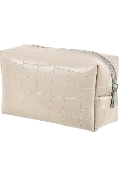 Mınıso Magaza Taş Desenli Dikdörtgen Kozmetik Çantası(Gri)