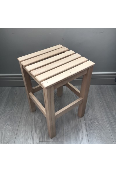 Kamberoğlu Mobilya Ahşap Kare Tabure