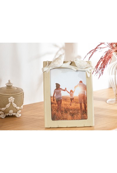 English Home Birds Çerçeve 27.5X22X4 cm Krem