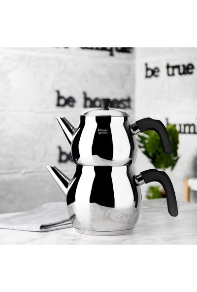 Hisar Optima Sarıyer Çelik Çaydanlık Takımı Siyah Hisar Optima Sarıyer Çelik Çaydanlık Takımı Siyah