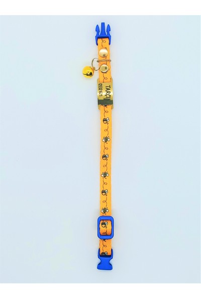 Pet Love Forever İsme Özel Arı Figürlü Kedi Tasması Turuncu 19-32 cm M Pet Love Forever İsme Özel Arı Figürlü Kedi Tasması Turuncu 19-32 cm M