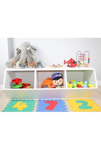 Carniella Bebek - Çocuk Odası Çok Amaçlı Bölmeli Oyuncak Dolap