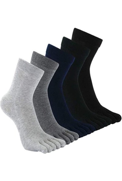 6'lı Paket Mantar ve Koku Önler Parmaklı Çorap Karışık Renk 6'lı Paket Mantar ve Koku Önler Parmaklı Çorap Karışık Renk