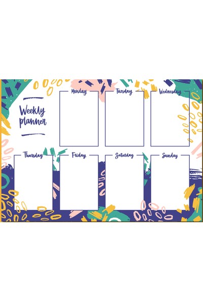 Ünsal Design Haftalık Planlayıcı Seti Yazılabilir Silinebilir 29.7 x 42 cm Weekly Planner Set + To Do List + Notes Ünsal Design Haftalık Planlayıcı Seti Yazılabilir Silinebilir 29.7 x 42 cm Weekly Planner Set + To Do List + Notes