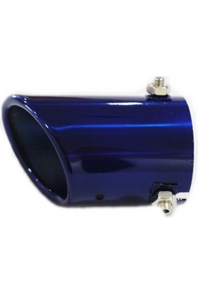 Space Egzoz Ucu Paslanmaz 6.8cm Mavi /EGUC528