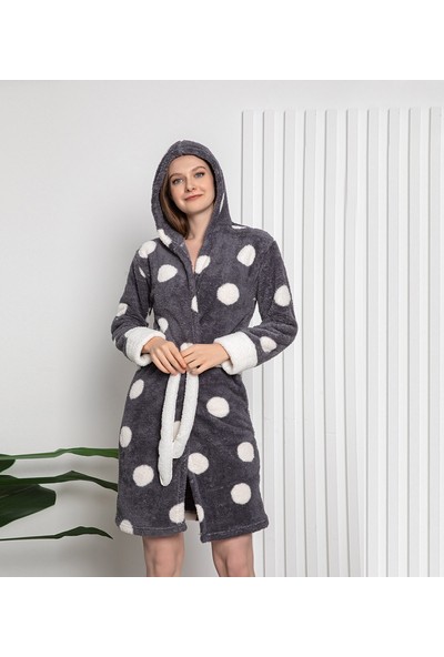 Sude Homewear Kadın Peluş Sabahlık