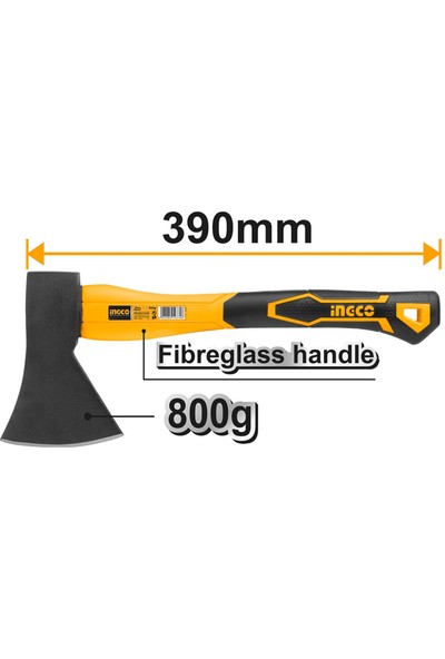 Ingco Fiberglass Saplı Balta 800G HAX0208008 Ingco Fiberglass Saplı Balta 800G HAX0208008