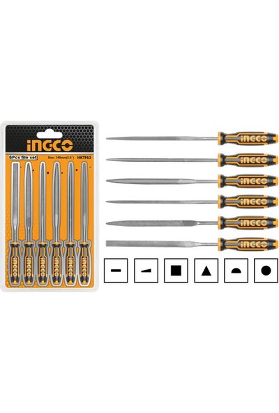 Ingco 6 Lı Eğe Setii 6 Lı HKTF63 Ingco 6 Lı Eğe Setii 6 Lı HKTF63