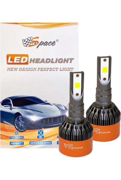 Space LED Far Ampulü Beyaz 48W 12V 8000LM H9006 / LAAM98