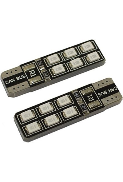 Space LED Ampul Dipsiz T10-12SMD Mavi 2'li Set 24V / LAAM640-1