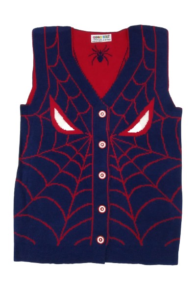 Gogo Bici Erkek Çocuk Örümcek Desenli Triko Yelek