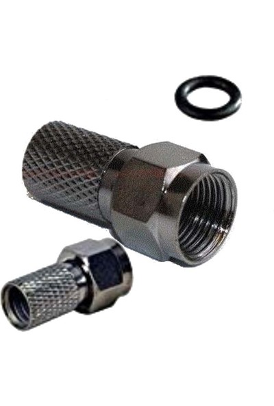 Goldeex F Konnektör Siyah Contalı 100 Lu Pkt