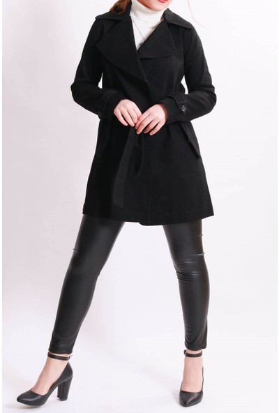 Allsaınts Cep Detaylı Siyah Kadın Trençkot