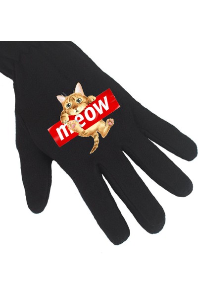 Astak Kedi Baskılı Polar Eldiven YTKTRD554