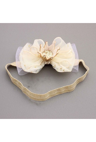 Chickiddies Kurdele ve Taç Detaylı Sarı Saç Bandı