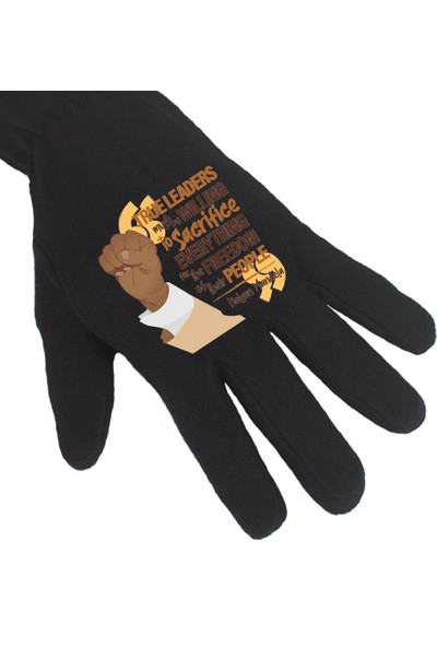 Astak Nelson-Mandela Baskılı Polar Eldiven YTKTRD514