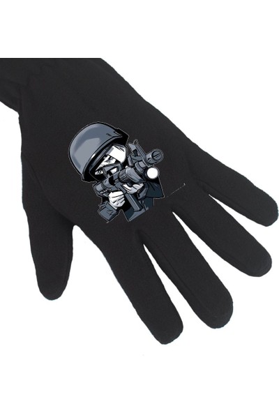 Astak Asker Baskılı Polar Eldiven YTKTRD009