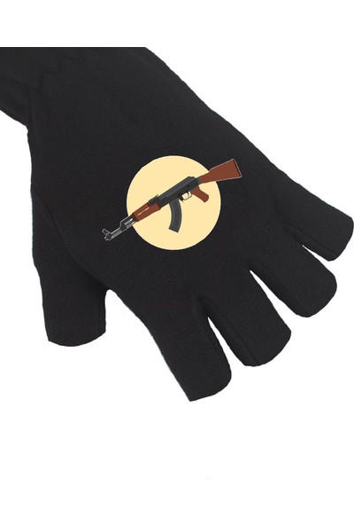 Astak Ak-47 Baskılı Kesik Polar Eldiven YTKTRD324