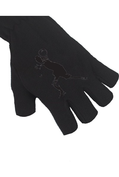 Astak Tenis Baskılı Kesik Polar Eldiven YTKTRD550