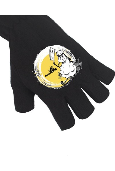 Astak Kurban Bayramı Baskılı Kesik Polar Eldiven YTKTRD353